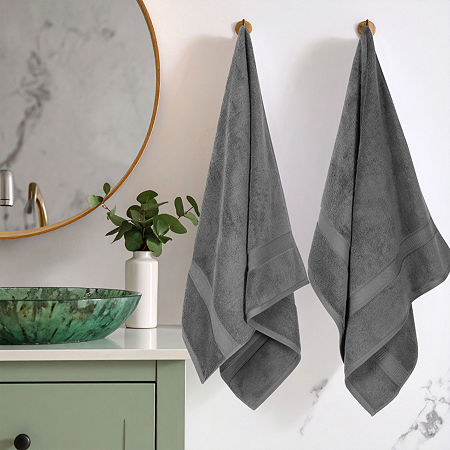 Superior 100 Egyptian Cotton 2-Pc Bath Towel Set - Charcoal