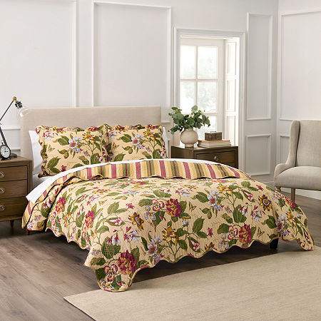 Click here for Waverly Laurel Spring 3-pc. Quilt Set  One Size  G... prices
