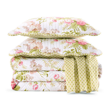 Click here for Waverly Waverly EmmaS Garden 4pc Quilt Set 4-pc. Q... prices