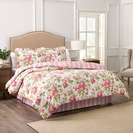 Click here for Waverly Forever Peony 4-pc. Comforter Set  One Siz... prices