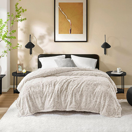 Click here for Madison Park Zuri Faux Fur Blanket  King - Gray prices