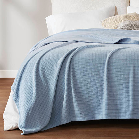 Click here for Madison Park Microfleece Blanket  Twin - Blue prices