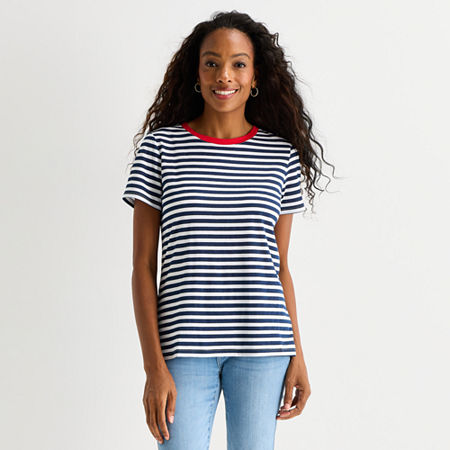 Click here for St. Johns Bay Womens Crew Neck Short Sleeve T-Shir... prices