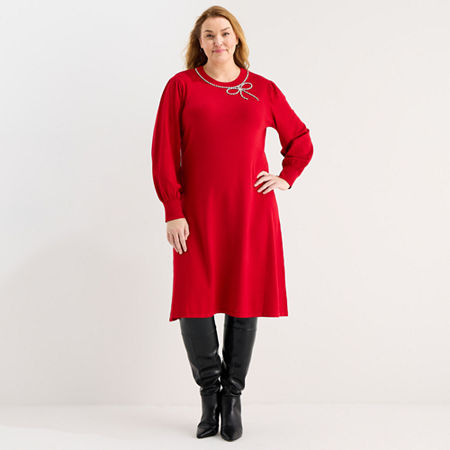 Click here for Liz Claiborne Womens Plus Long Sleeve Midi Sweater... prices