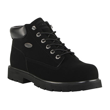 Click here for Lugz Mens Block Heel Lace Up Boots  12  Black prices