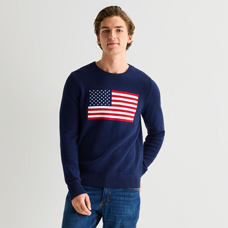 Click here for St. Johns Bay Americana Mens Crew Neck Long Sleeve... prices
