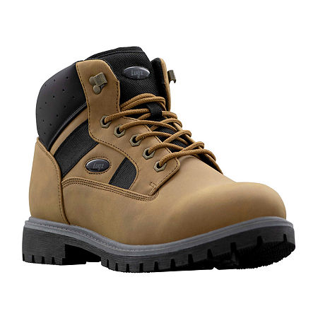 Click here for Lugz Echo Mens Flat Heel Lace Up Boots  12  Brown prices