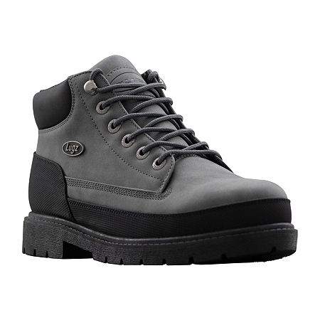 Click here for Lugz Mens Block Heel Lace Up Boots  12  Black prices