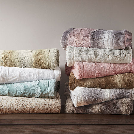 Click here for Madison Park Zuri Faux-Fur Throw  60 x 70 - Tan prices