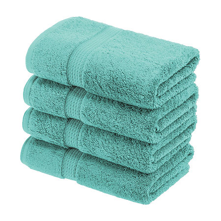 Superior 100 Egyptian Cotton 4-Piece Hand Towel Set - Turquoise
