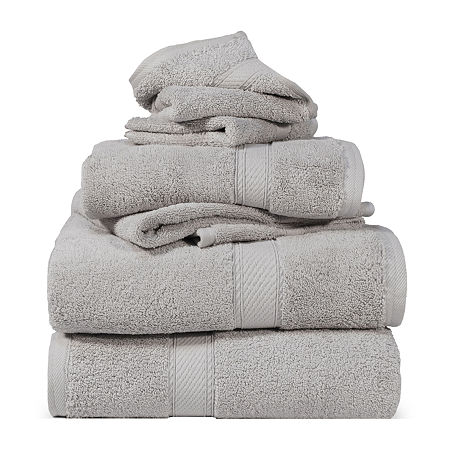Click here for Superior 100 Egyptian Cotton 6-Pc Towel Set - Silv... prices