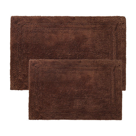 Click here for SUPERIOR Solid Cotton 2-Pc Bath Rug  One Size  Bro... prices