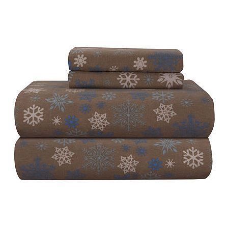 Click here for Pointehaven Cocoa Snowflakes Heavy Weight Cotton F... prices