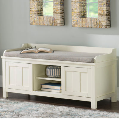 Lakeville Storage Bench, Color: White - JCPenney