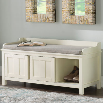 Lakeville Storage Bench, Color: White - JCPenney