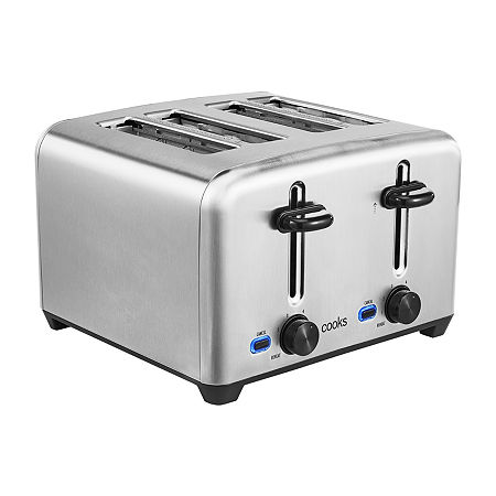Click here for Cooks 4-Slice Stainless Steel Toaster  One Size  S... prices