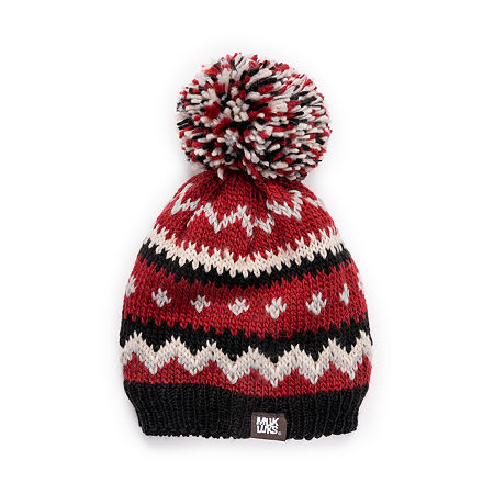 Muk Luks Womens Cuff Knit Beanie  Candy Apple  One Size - Candy apple
