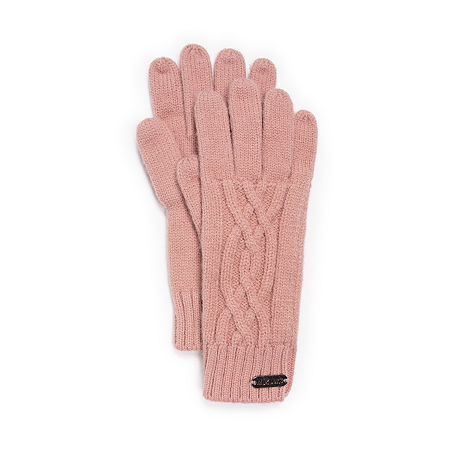 Muk Luks Womens Cozy Knit Gloves  Grey Heather  One Size - Candied peach