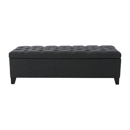 Click here for Ottilie Upholstered Tufted Bench  One Size  Gray prices