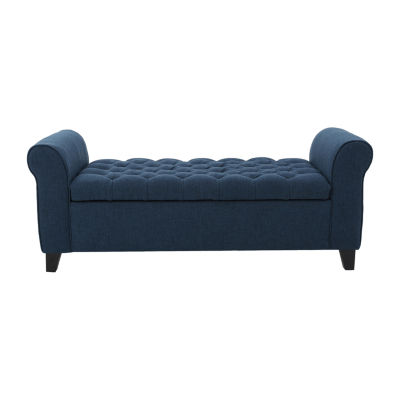Keiko Tufted Bench, Color: Navy Blue Brown - JCPenney
