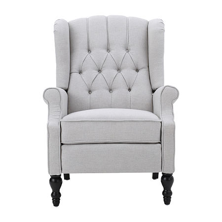 Click here for Walter Tufted Roll-Arm Recliner  One Size  Gray prices