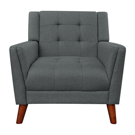 Click here for Candace Tufted Upholstered Armchair  One Size  Gra... prices