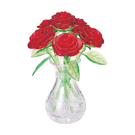 Click here for BePuzzled 3D Crystal Puzzle - Roses in a Vase: 44P... prices