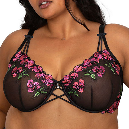 Click here for Curvy Couture Embroidery Unlined Balconette-1613... prices