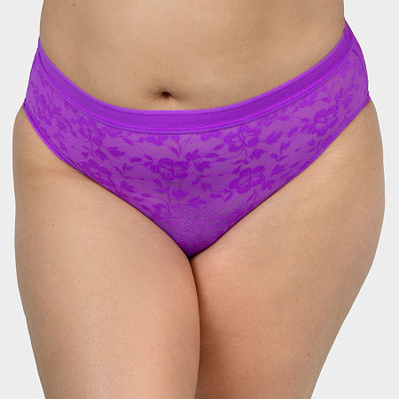 Click here for Curvy Couture No Show Lace High Cut Brief Panty -... prices