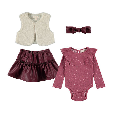 Click here for Btween Baby Girls 3-pc. Skirt Set  12 Months  Pink prices