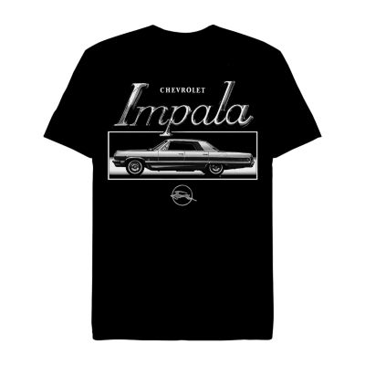 Mens Short Sleeve Chevrolet Impala Graphic T-Shirt, Color: Black - JCPenney