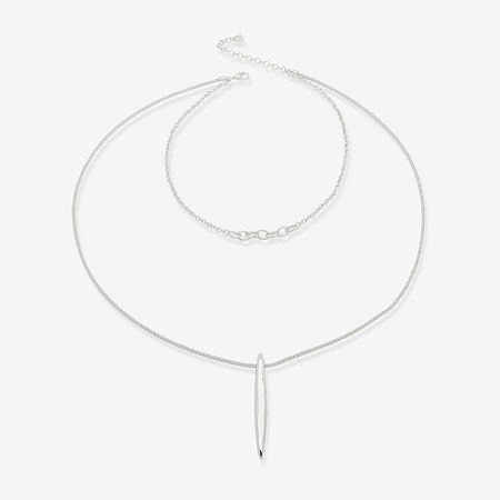 Click here for Worthington Silver Tone Womens 17 Inch Pendant Nec... prices