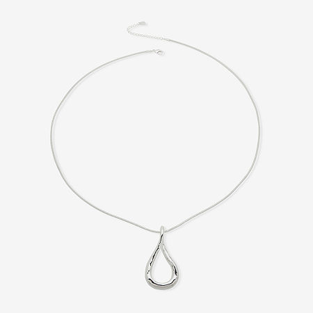 Click here for Worthington Silver Tone Womens 34 Inch Pendant Nec... prices