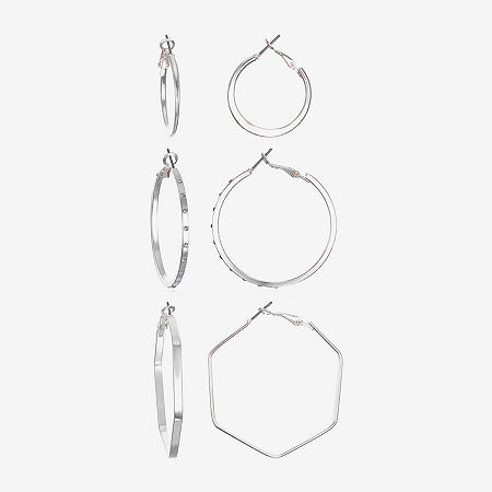 Click here for Bijoux Bar Delicates Silver Tone Womens Glass 3 Pa... prices
