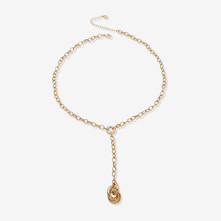 Click here for Worthington Gold Tone Womens 22 Inch Y Necklace  O... prices