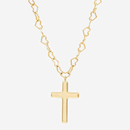 Click here for Womens 10K Gold Cross 18 Inch Pendant Necklace  On... prices