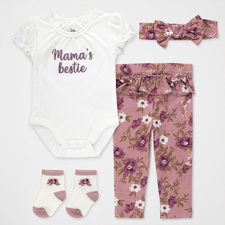 Click here for Baby Essentials Baby Girls 2-pc. Pant Set  6 Month... prices