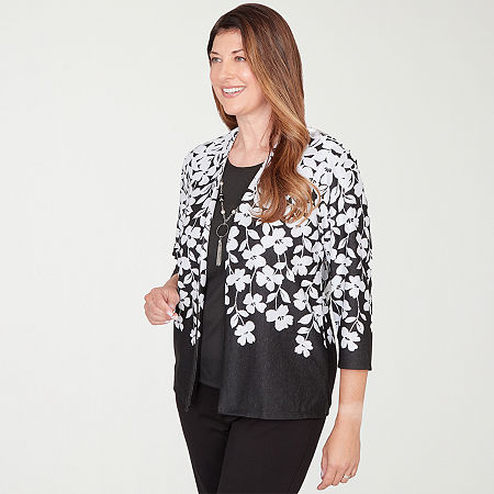 Click here for Alfred Dunner Barcelona Womens Plus Round Neck 3/4... prices