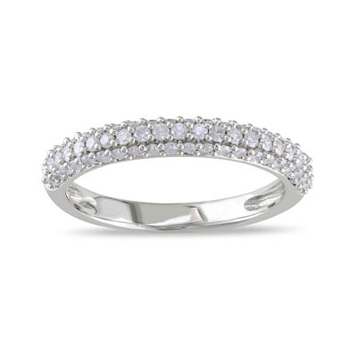 CLOSEOUT! 1/2 CT. T.W. Diamond 10K White Gold Band Ring, Color: White ...