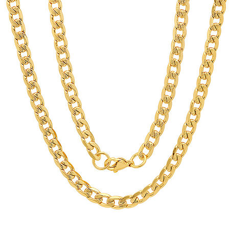 Click here for Mens 18K Gold Over Stainless Steel Hypoallergenic... prices
