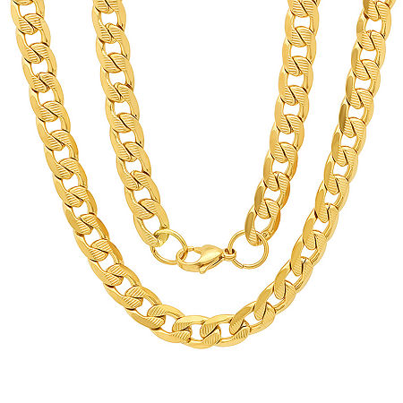 Click here for Mens 18K Gold Over Stainless Steel Hypoallergenic... prices