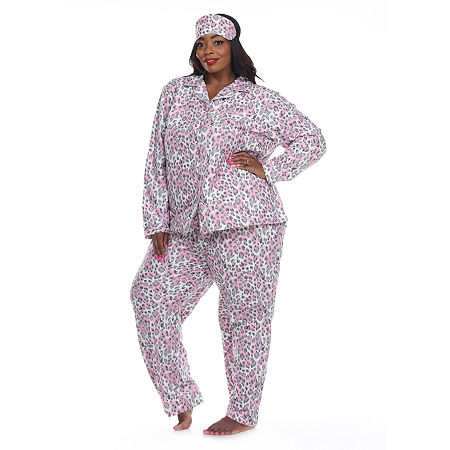 Click here for White Mark Plus Size 3-Piece Pajama Set - Grey prices
