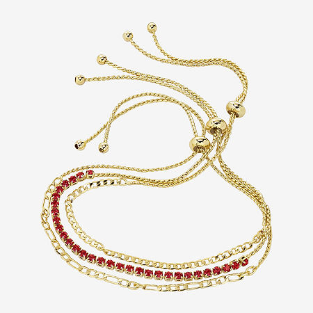 Click here for Sparkle Allure Birthstone Womens Red Crystal Brace... prices