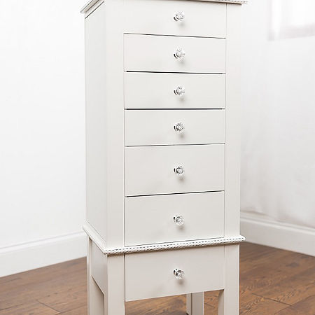 Click here for Hives And Honey Hannah White Jewelry Armoire  One... prices