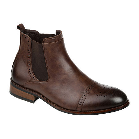 Click here for Vance Co Mens Garrett Block Heel Chelsea Boots  12... prices