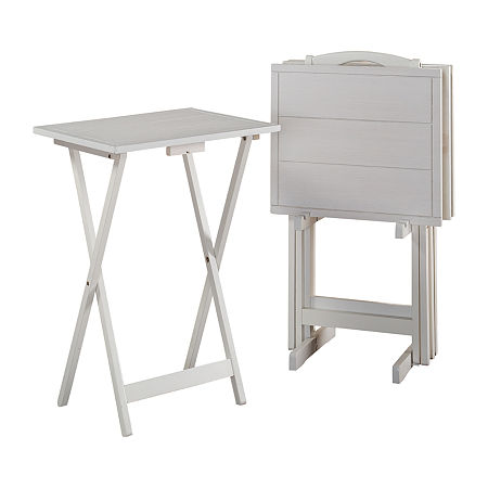 Click here for Maurine Farmhouse 4-pc. TV Tray Tables with Stand... prices