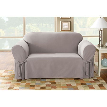 Click here for Sure Fit Duck Loveseat Slipcover  One Size  Gray prices