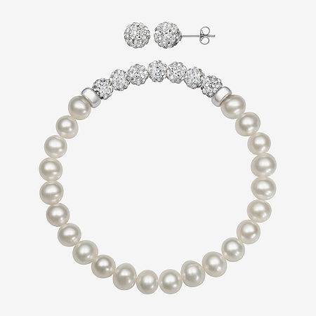 Click here for Womens White Cultured Freshwater Pearl Sterling Si... prices