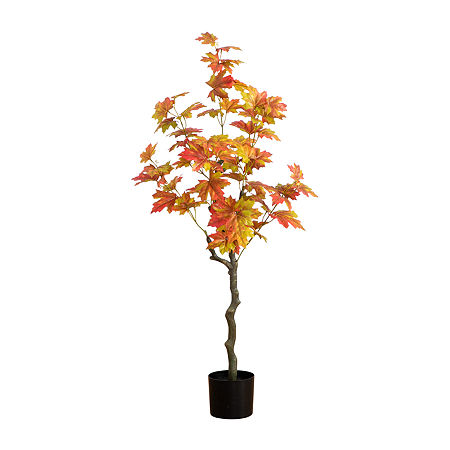 Click here for Nearly Natural 4 Orange Maple Indoor Artificial Tr... prices