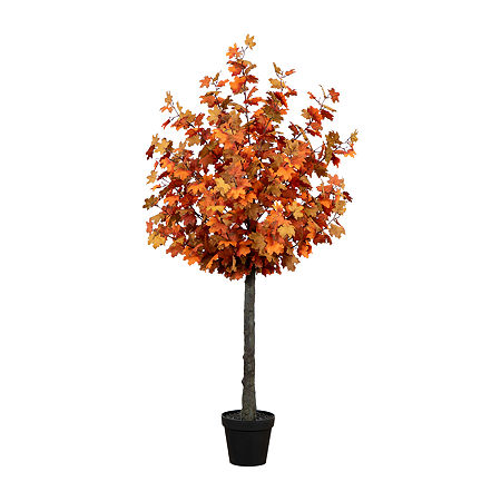 Click here for Nearly Natural 6 Orange Maple Indoor Artificial Tr... prices